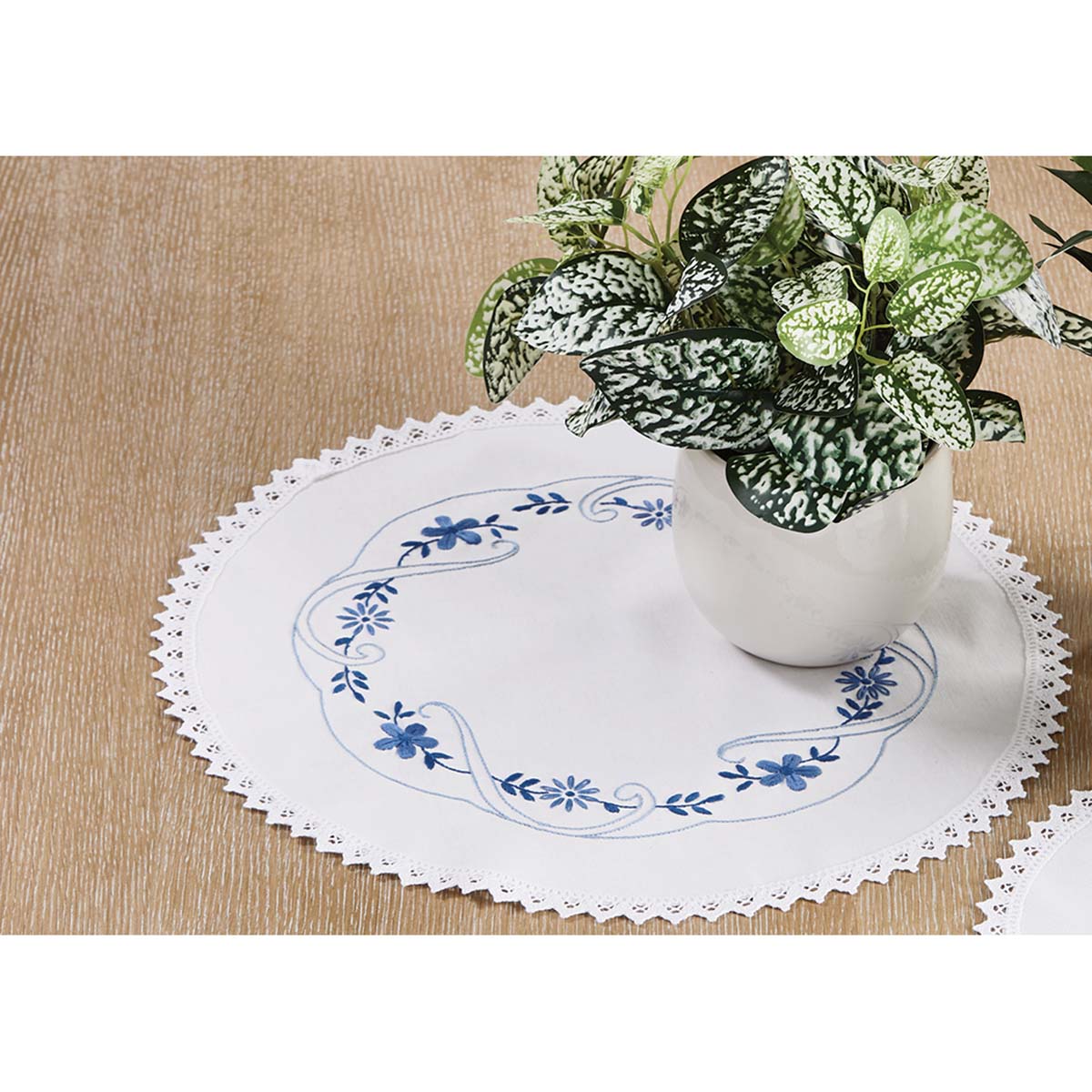 Nob Hill Vintage Navy 17" Doily Stamped Embroidery Kit | Michaels