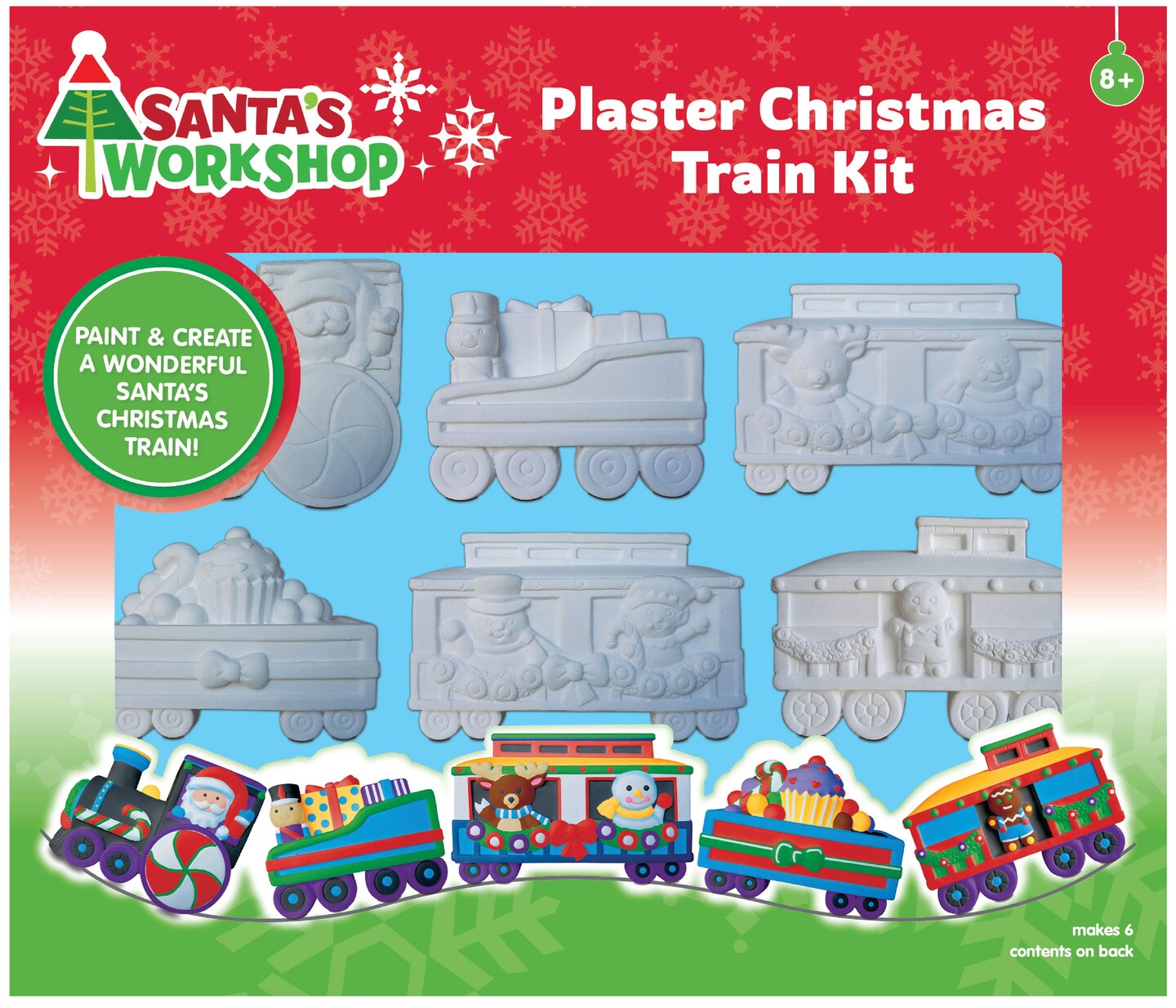 Colorbok Santa's Workshop Deluxe Plaster Kit-Train, Makes 6 | Michaels