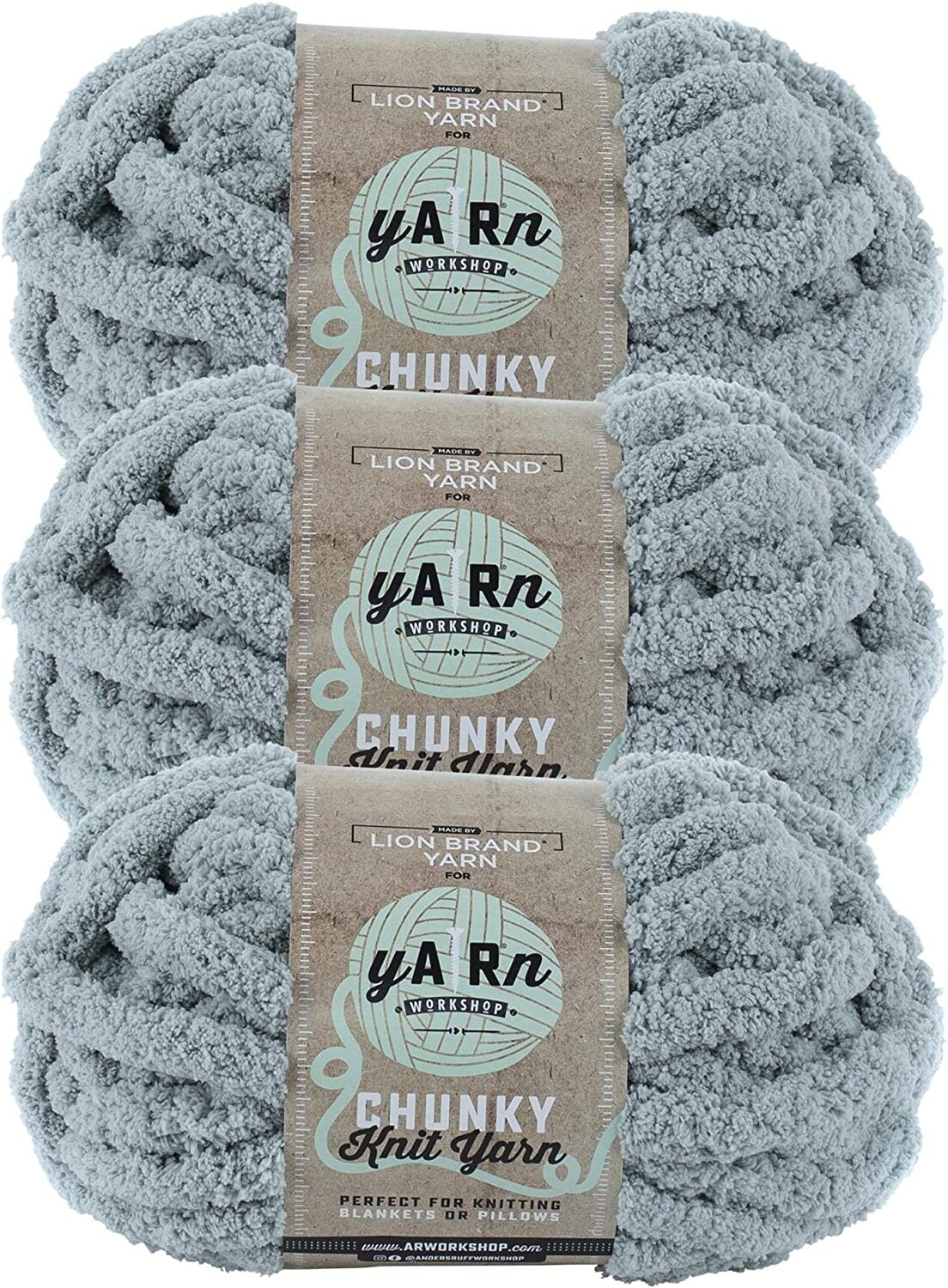 (Pack of 3) Lion Brand AR Workshop Chunky Knit Yarn-Eucalyptus | Michaels