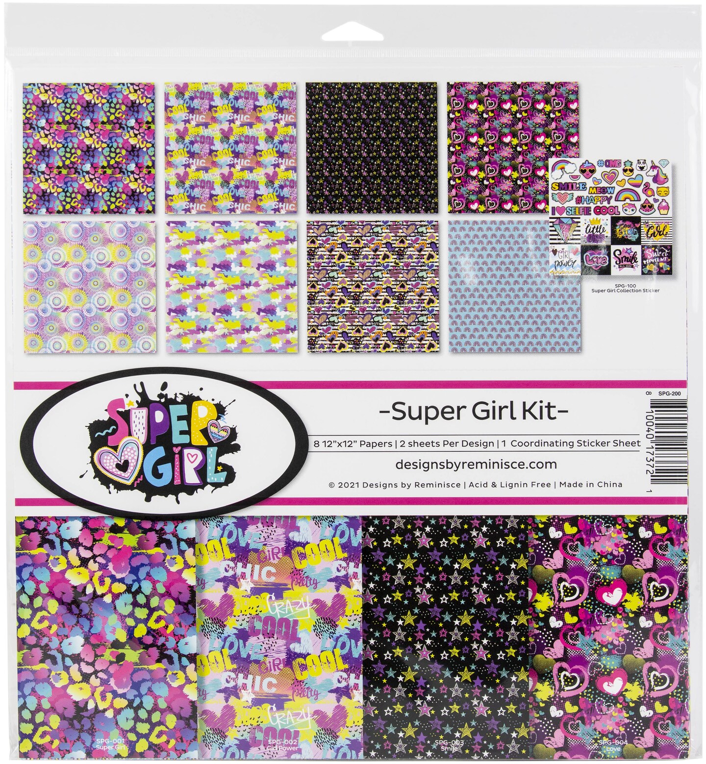 Reminisce Collection Kit 12"X12"-Super Girl | Michaels