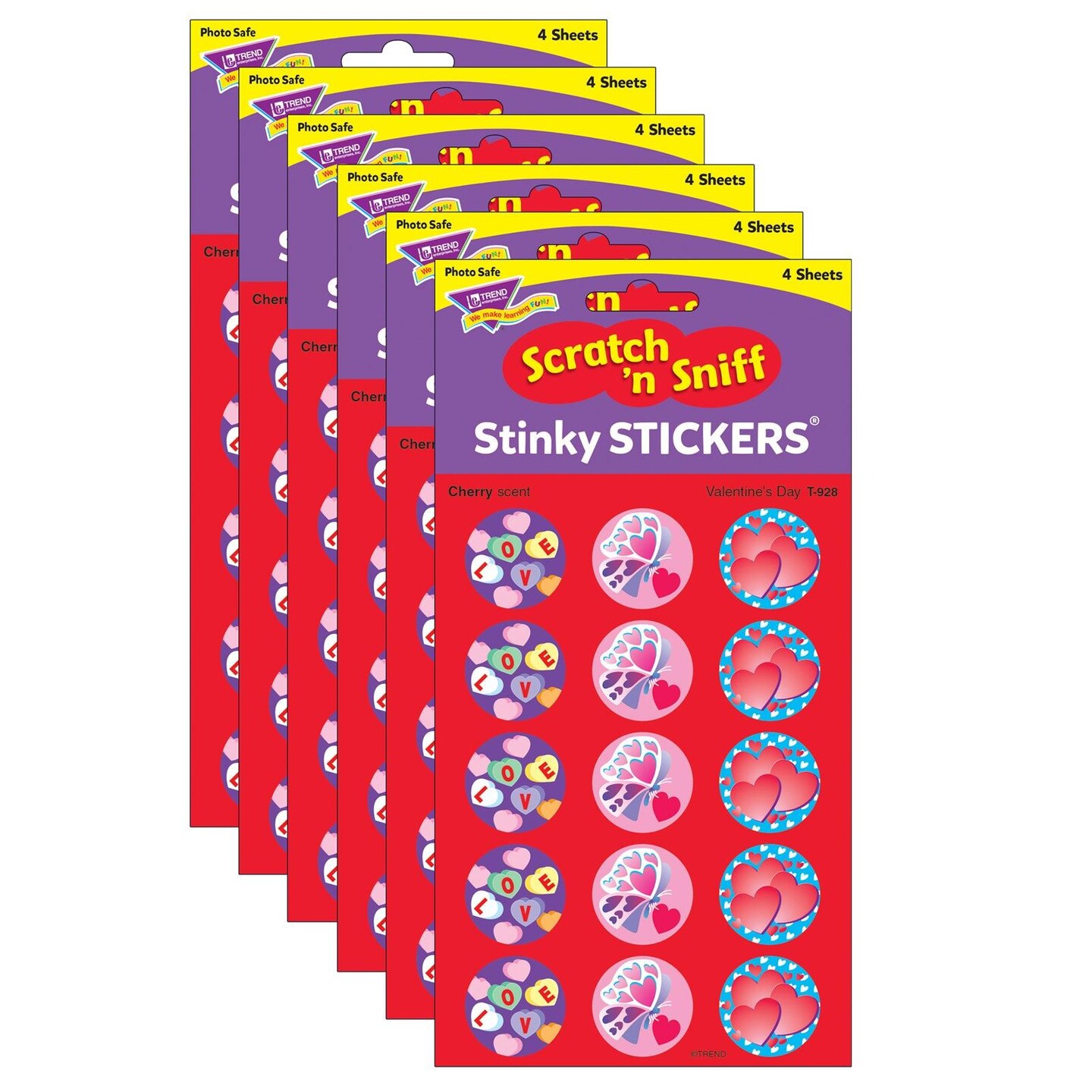 Valentine's Day/Cherry Stinky Stickers®, 60 Per Pack, 6 Packs | Michaels