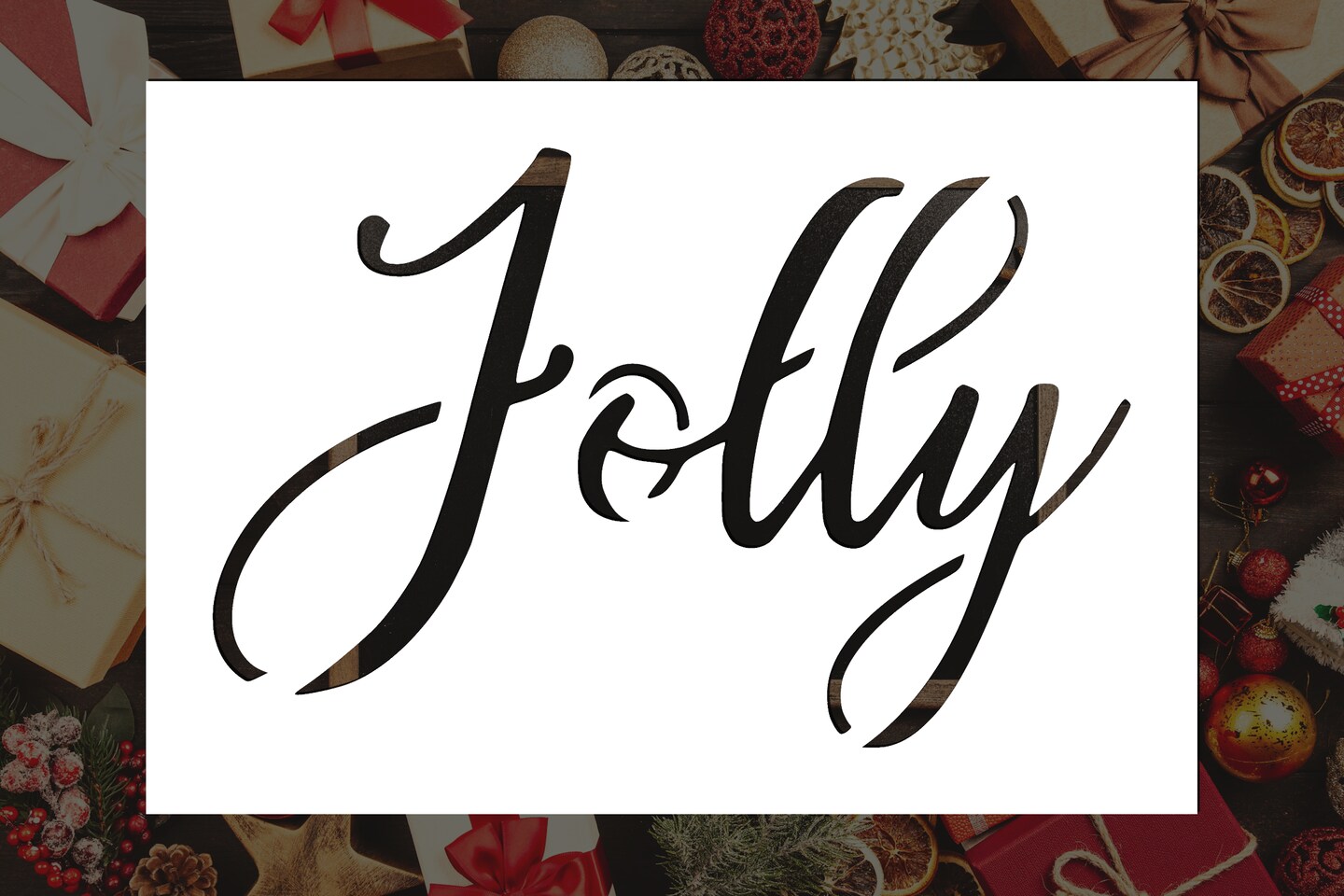 Jolly | Christmas Inspired Reusable Stencil (Many Sizes) | MakerPlace ...