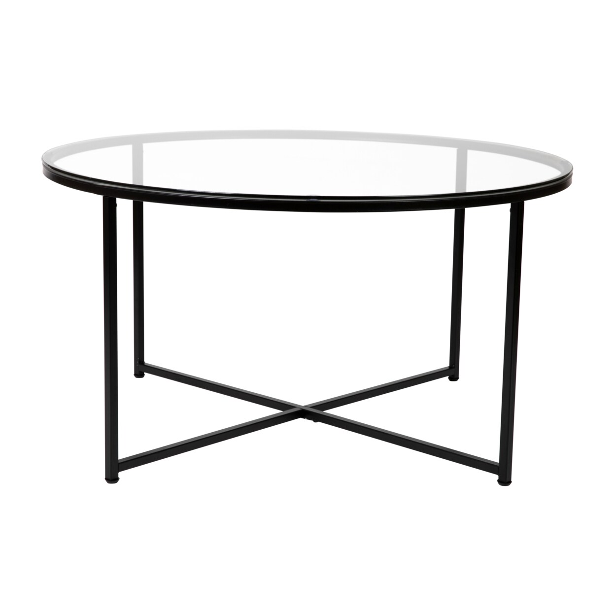 Flash Furniture Greenwich Collection Coffee Table - Modern Clear Glass ...