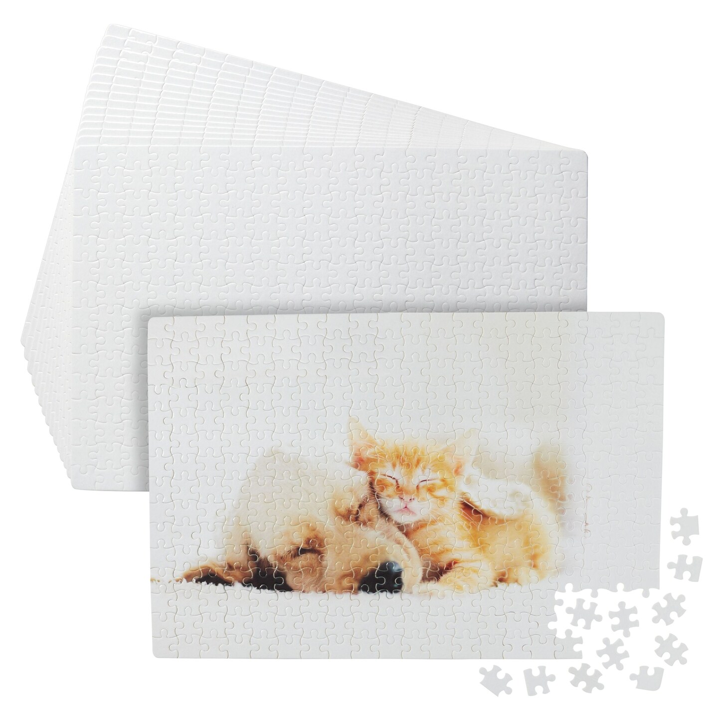 15 Pack Blank Sublimation Puzzles, Custom Puzzle for DIY Crafts, White ...