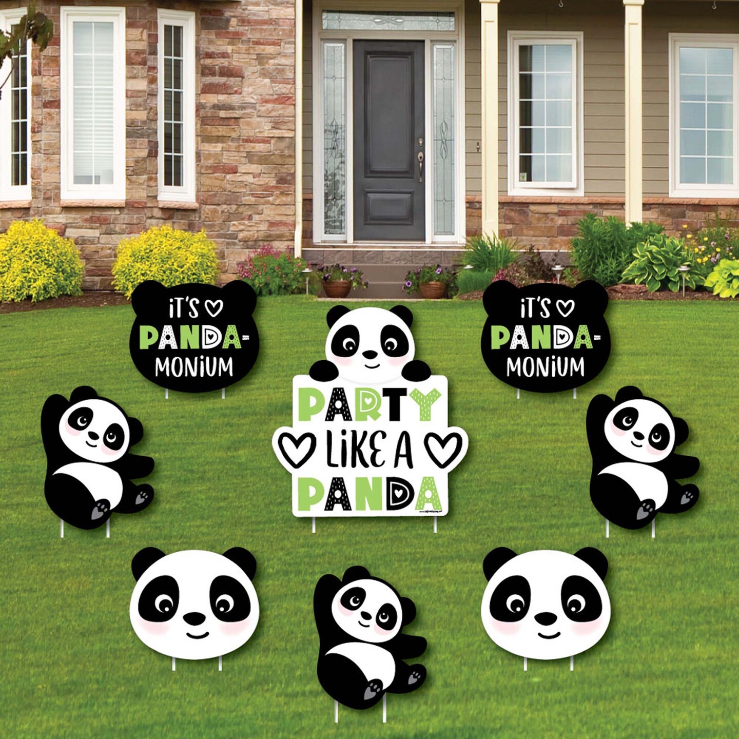 Big Dot of Happiness Party Like a Panda Bear - Yard Sign & Outdoor Lawn ...