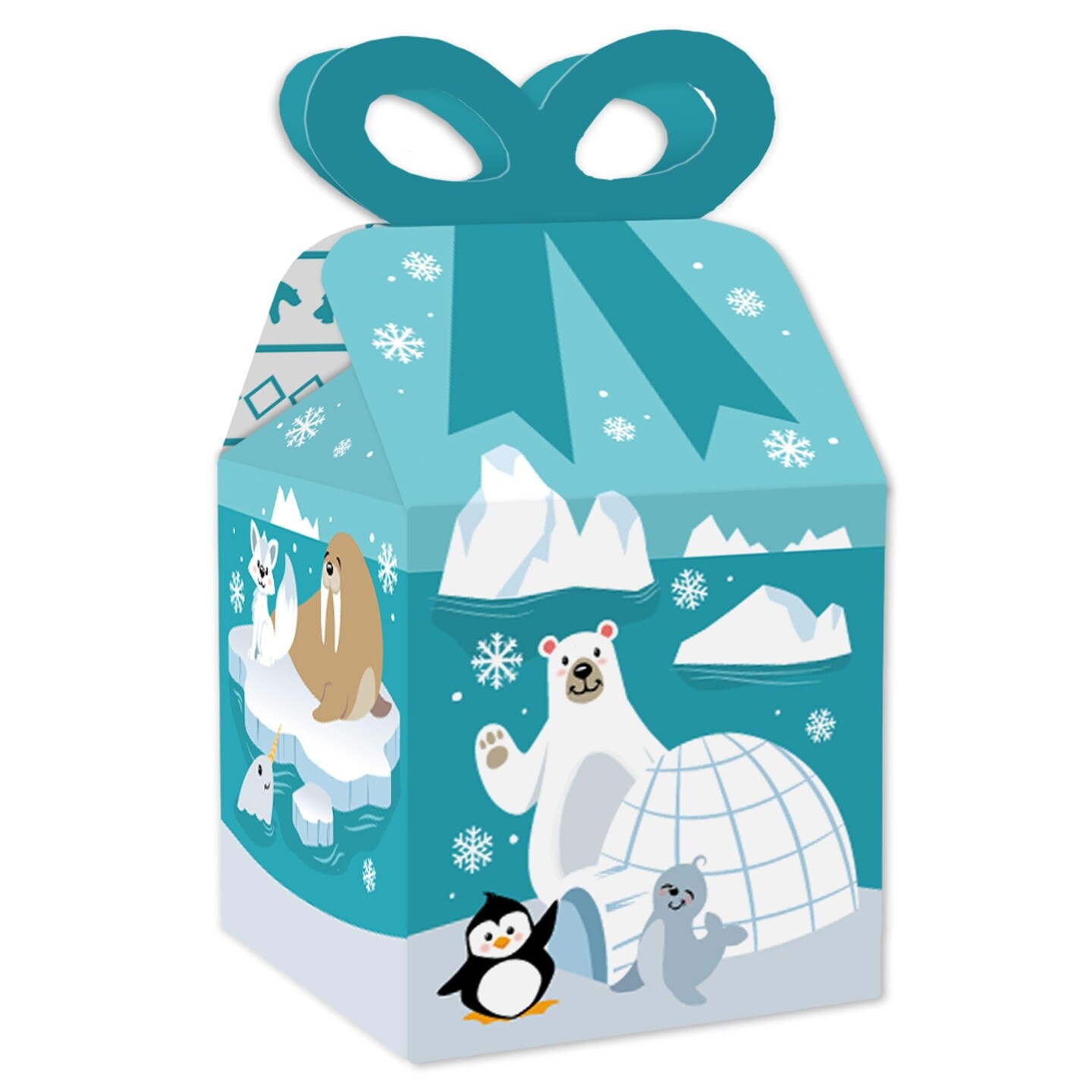 Big Dot of Happiness Arctic Polar Animals - Square Favor Gift Boxes ...