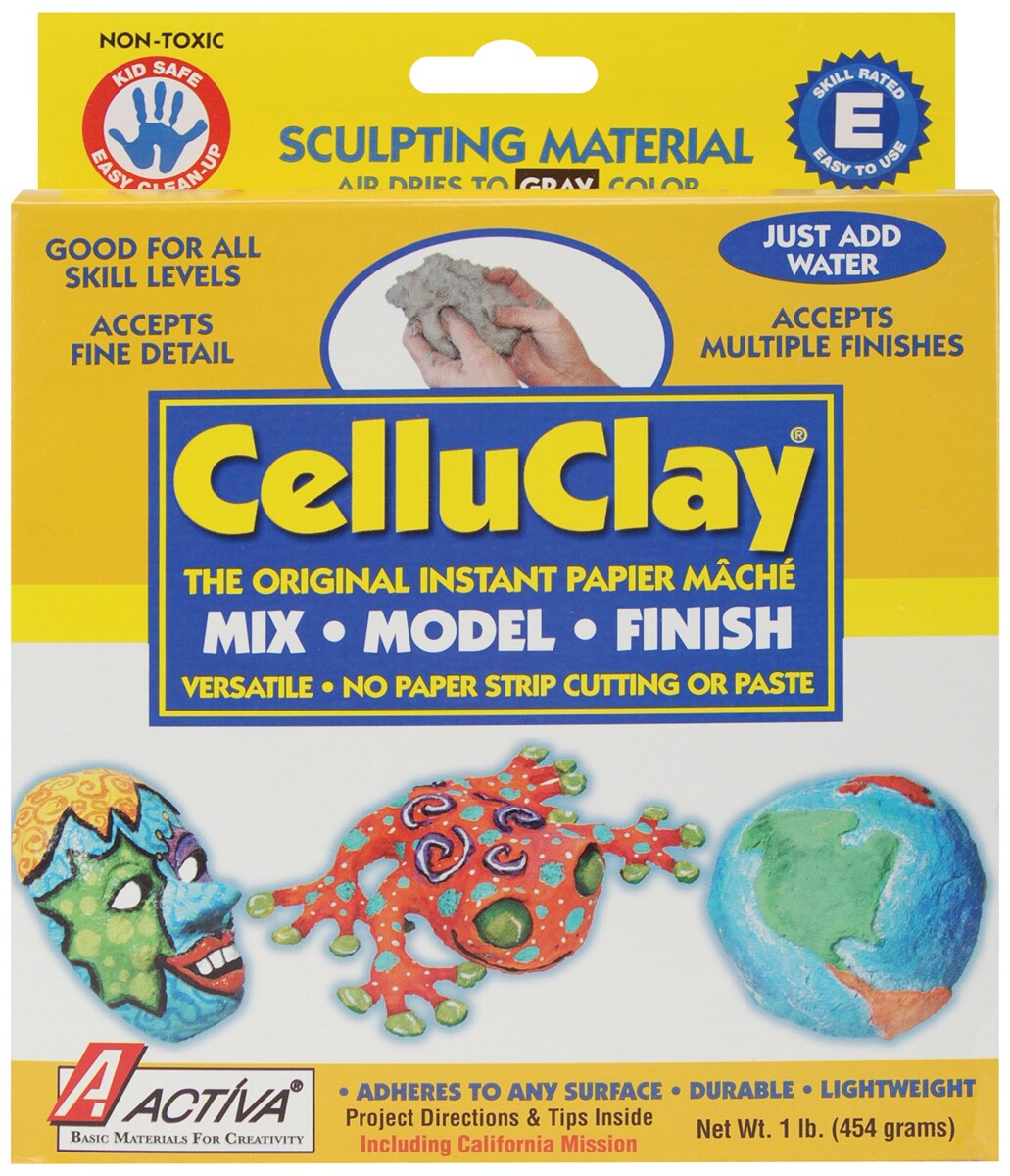 Activa CelluClay Instant Paper-Mache 1lb-Gray | Michaels