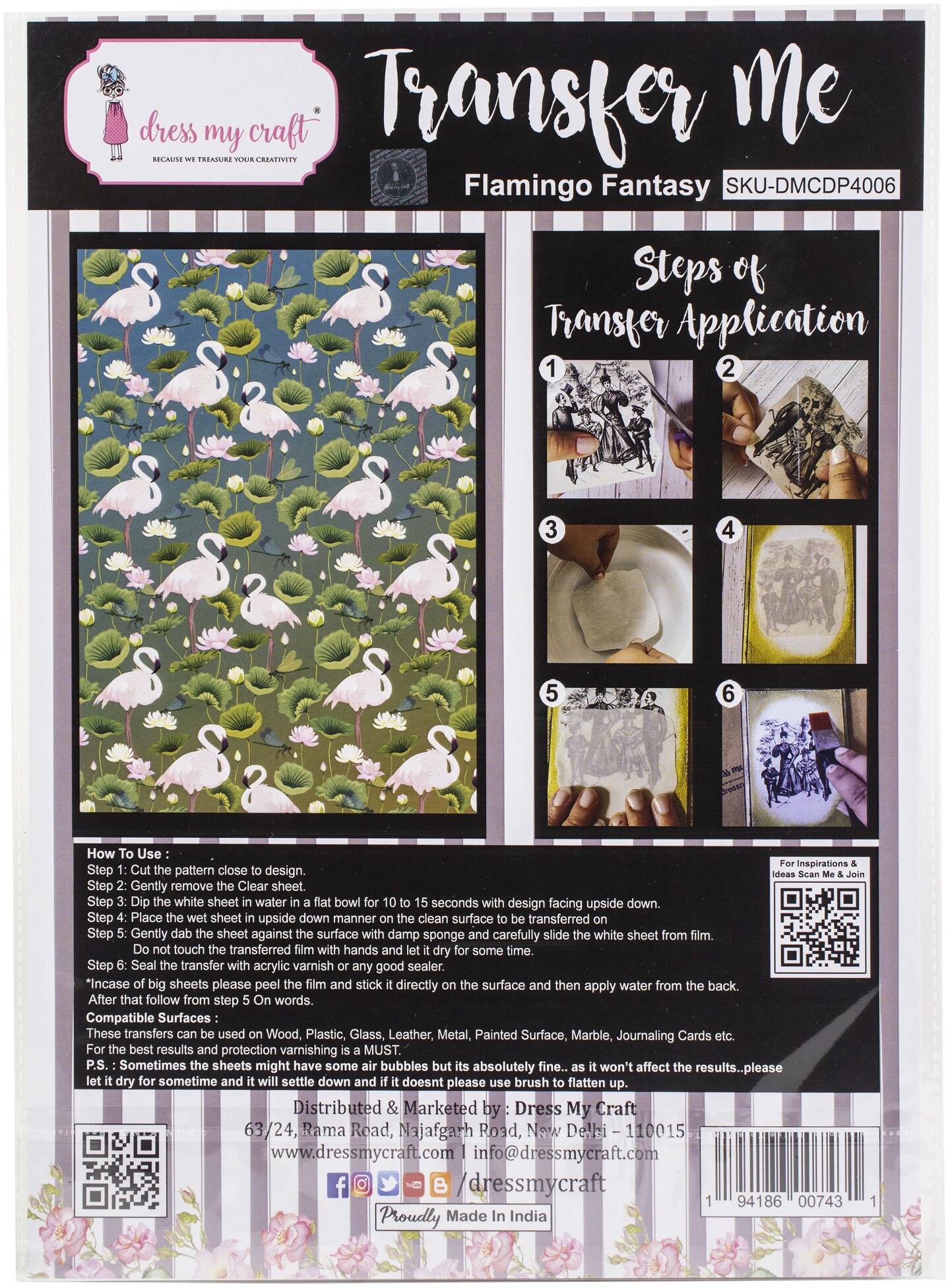 Dress My Craft Transfer Me Sheet A4-Flamingo Fantasy | Michaels