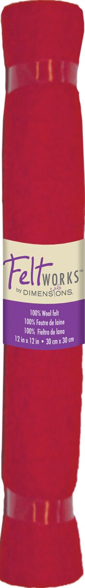 Dimensions Feltworks Felt Roll 12"X12"-Red | Michaels