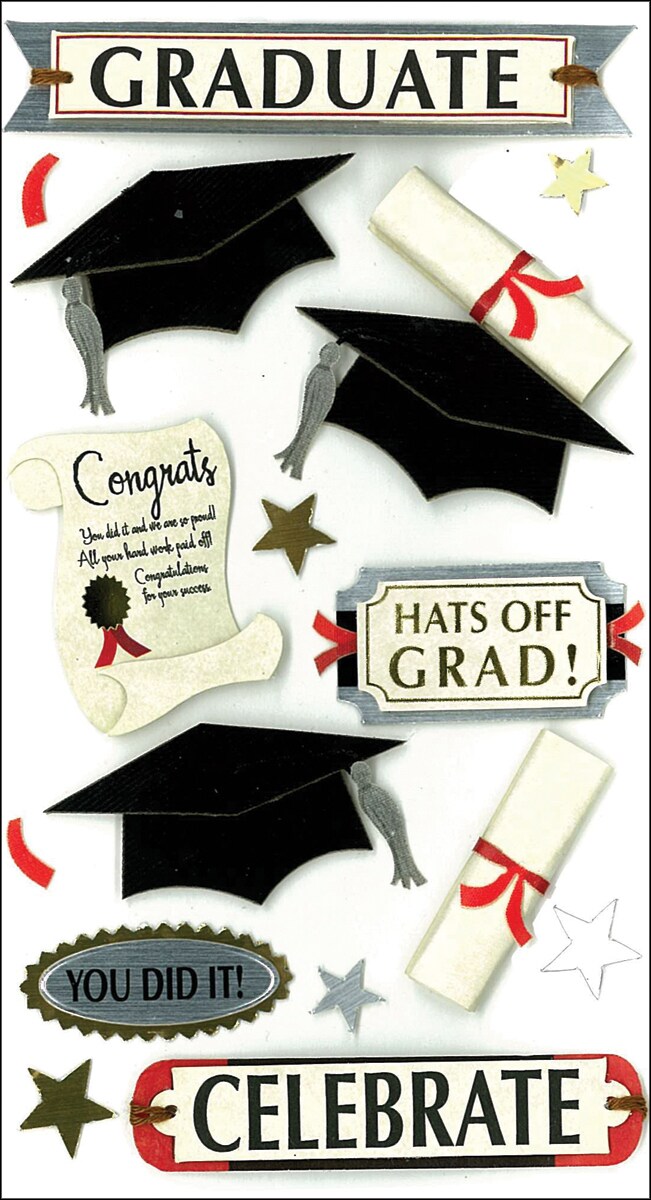 Jolee's Le Grande Dimensional Stickers-Graduate Celebrate | Michaels