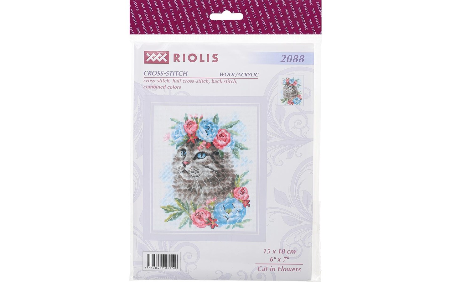 Riolis Cross Stitch Kit Cat In Flowers | Michaels