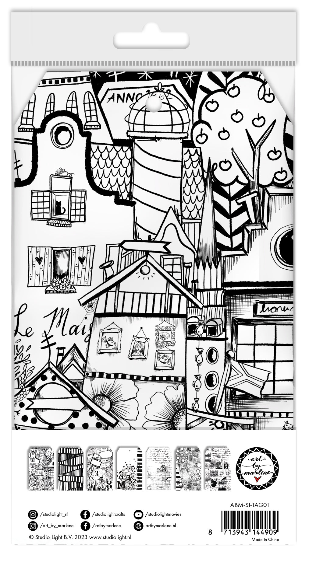 Studio Light ABM Paper Tags Black And White Prints Signature Collection ...