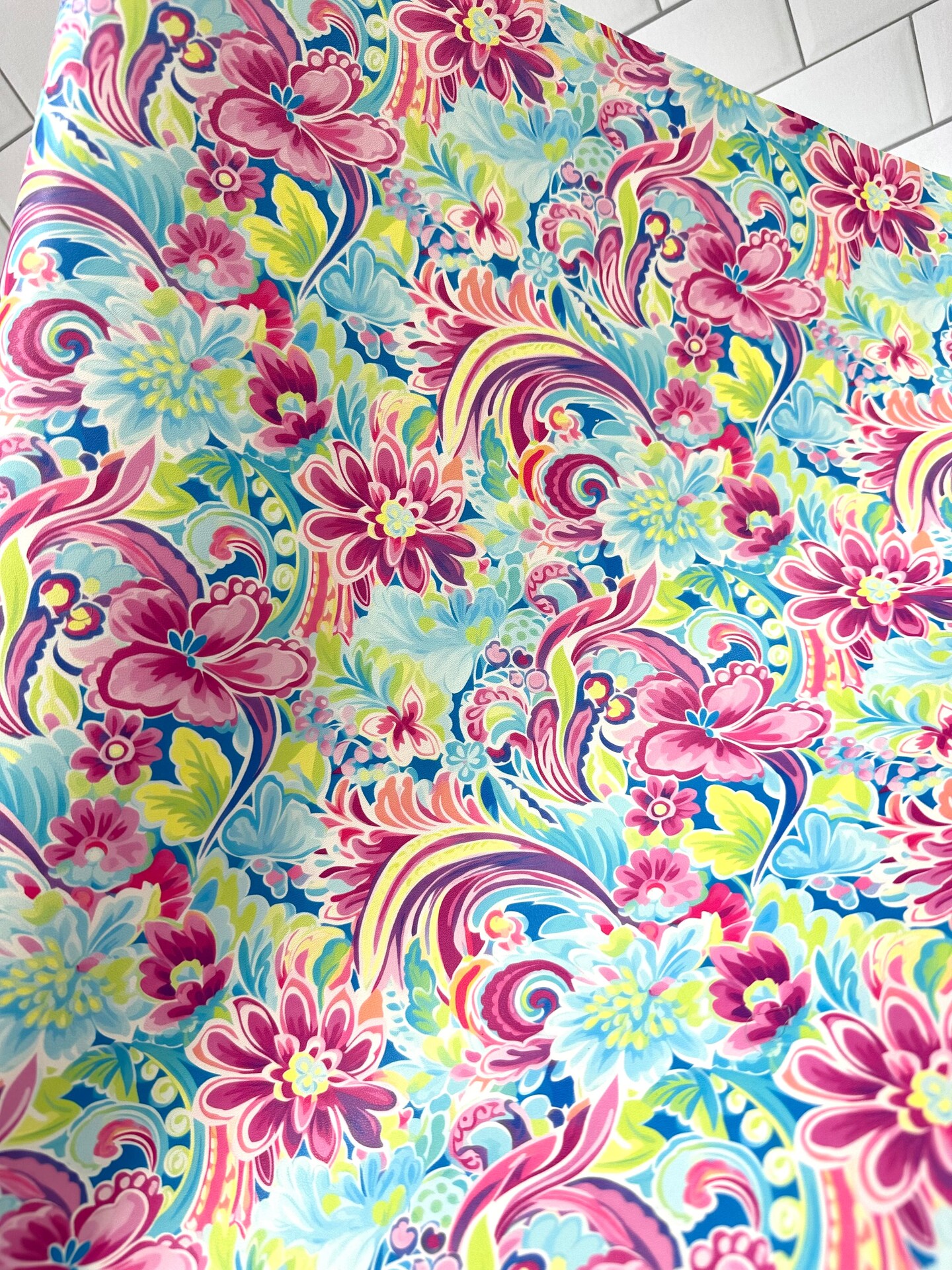 Magenta / Lime Preppy Watercolor Floral smooth vinyl | Michaels