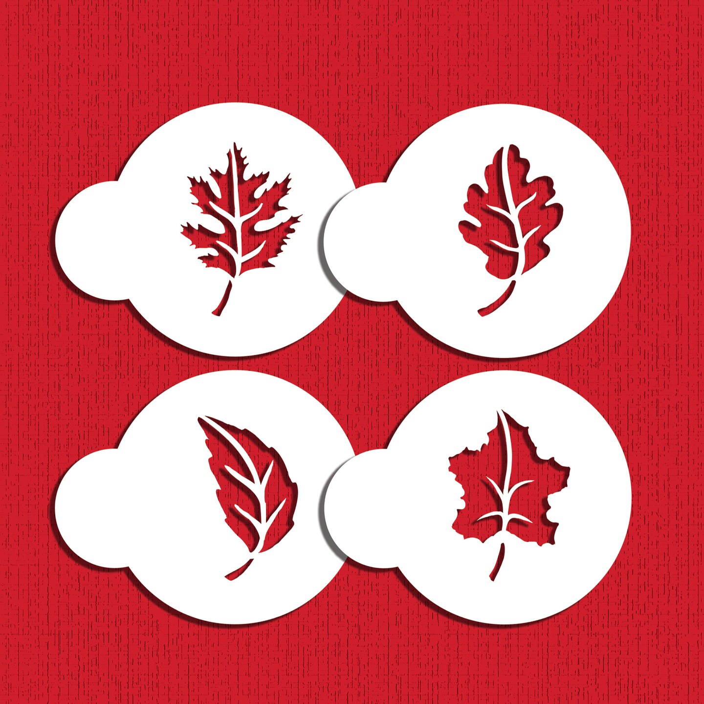 Whole Leaves Cookie Stencil Set | C955 by Designer Stencils | Cookie Decorating Tools | Baking ...