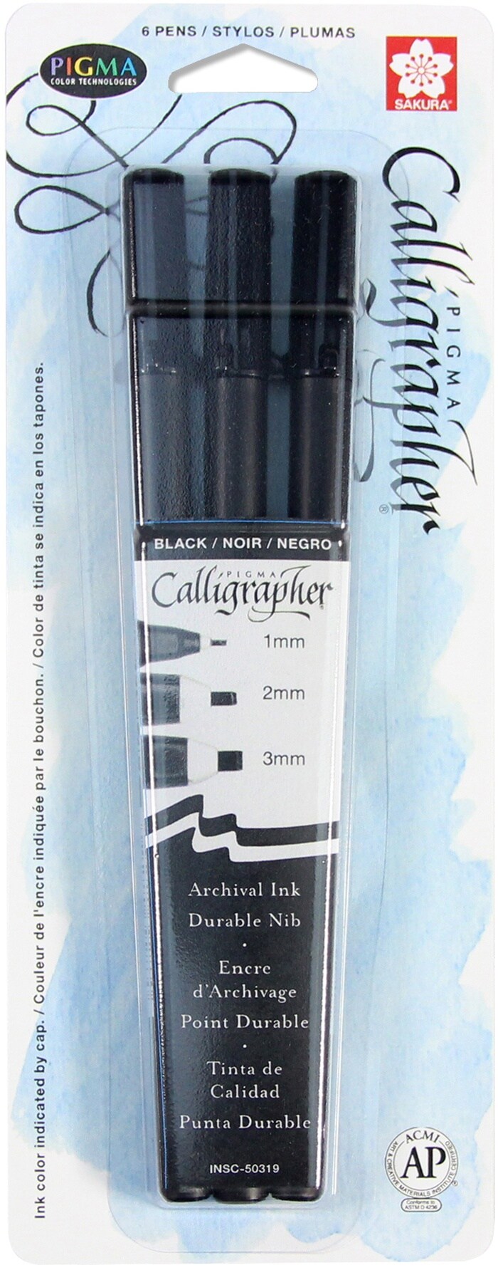 Sakura Pigma Calligrapher Pens 1mm, 2mm & 3mm 3/Pkg-Black | Michaels