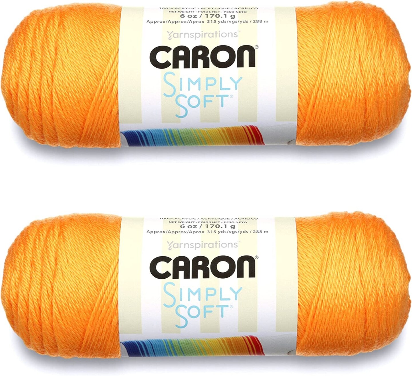 (Pack of 2) Caron Simply Soft Brites Yarn-Mango | Michaels