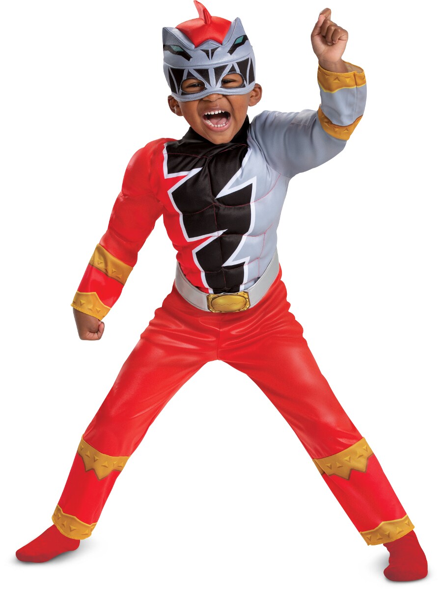 Power Rangers Dino Fury Red Ranger Muscle Chest Boy's Costume, Size: XS ...