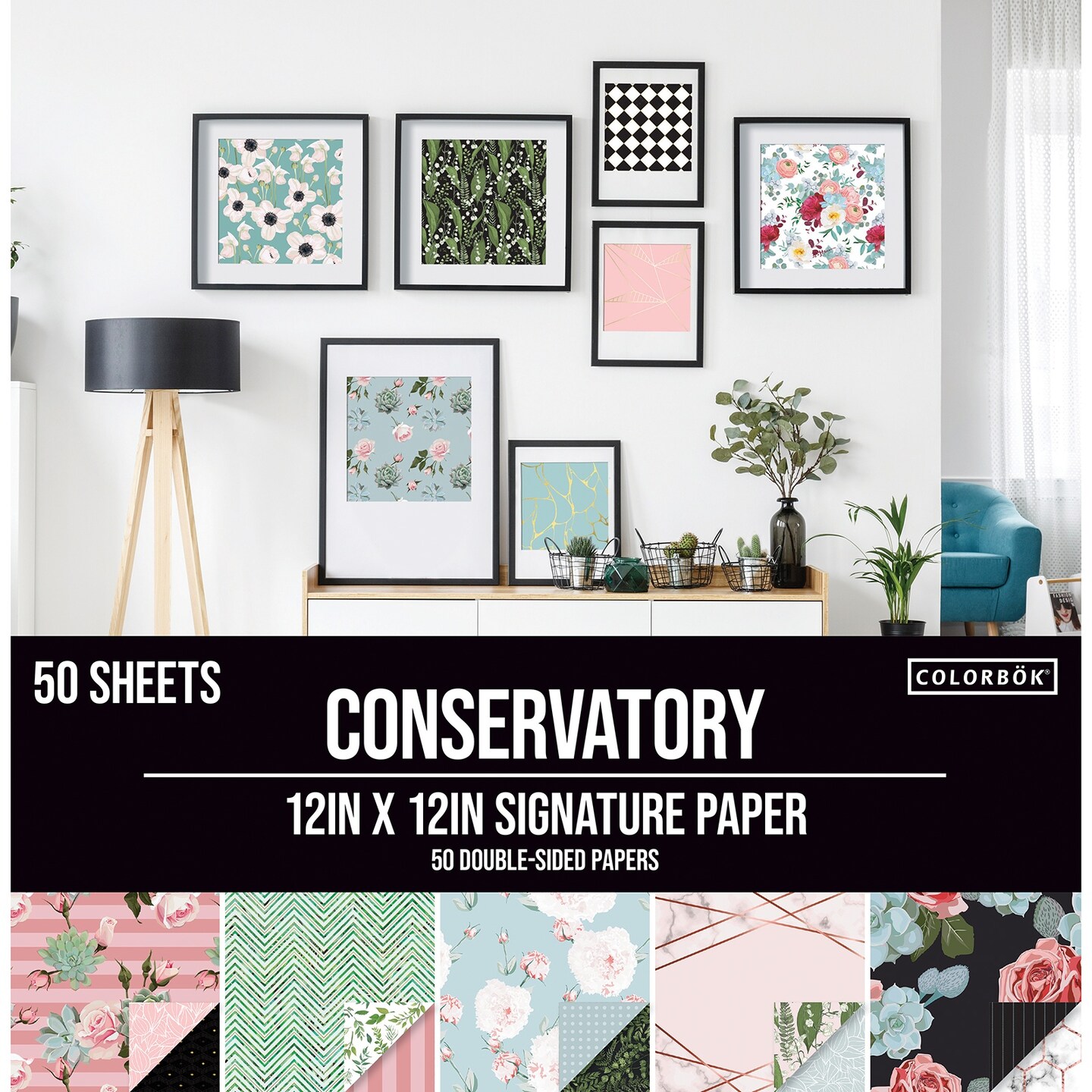 Colorbok Cardstock 12"X12" 50/Pkg-Signature Conservative, Count: 1 ...