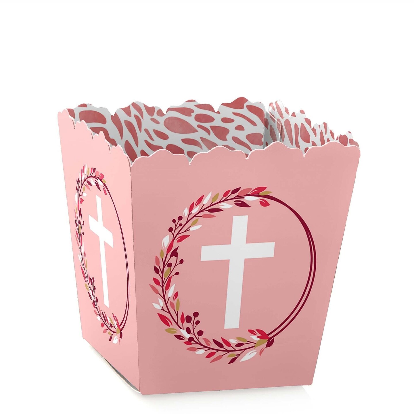 Big Dot of Happiness Pink Elegant Cross - Party Mini Favor Boxes - Girl ...