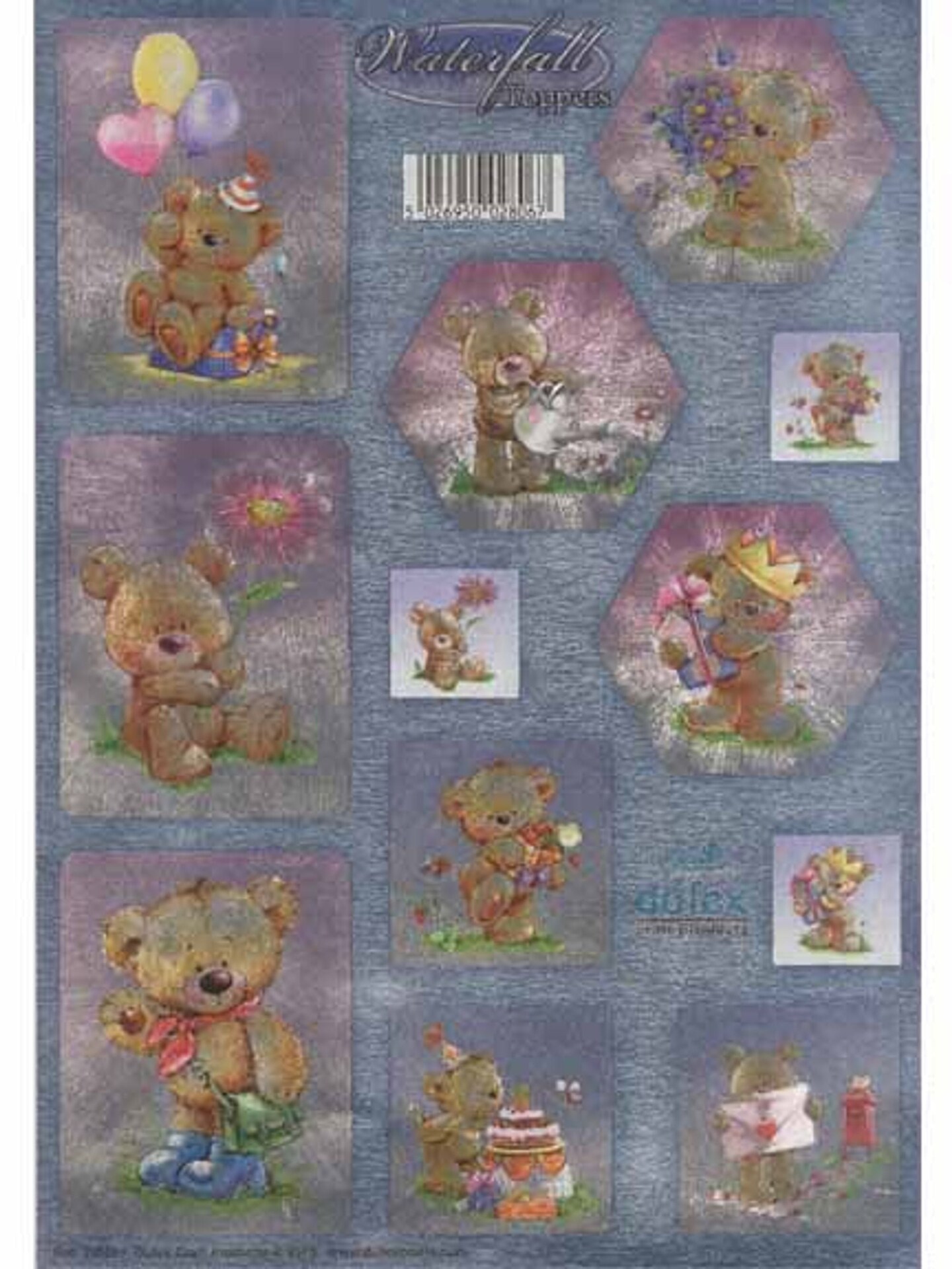 Dufex Metallic Teddy Bear Greetings Waterfall Toppers | Michaels