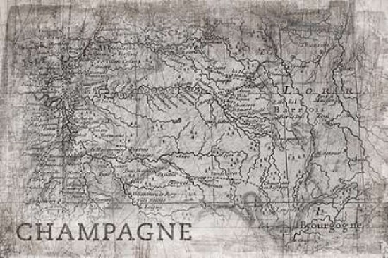 Champagne Map White Poster Print by PI Galerie | Michaels