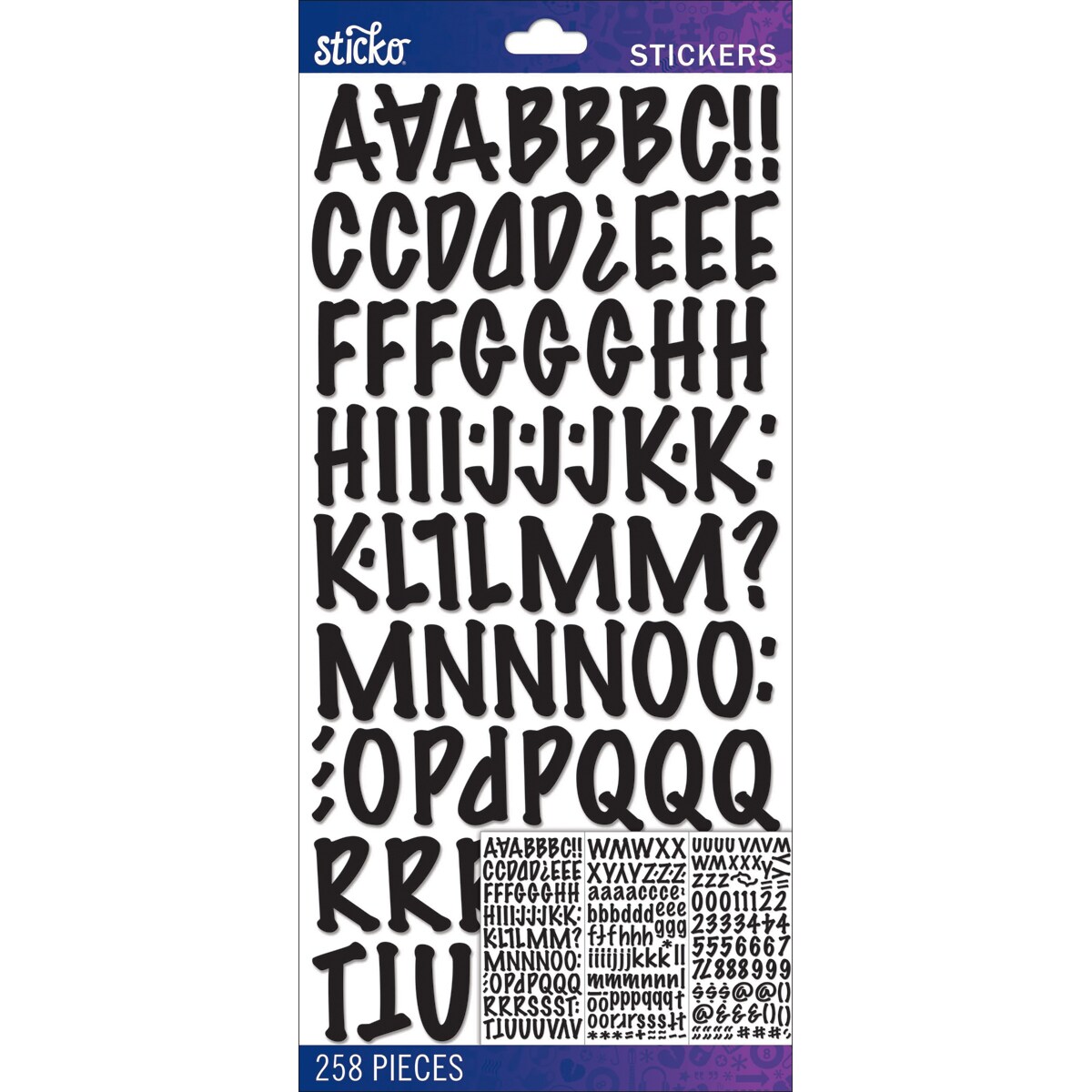 Sticko Alphabet Stickers-Black Marker Medium | Michaels