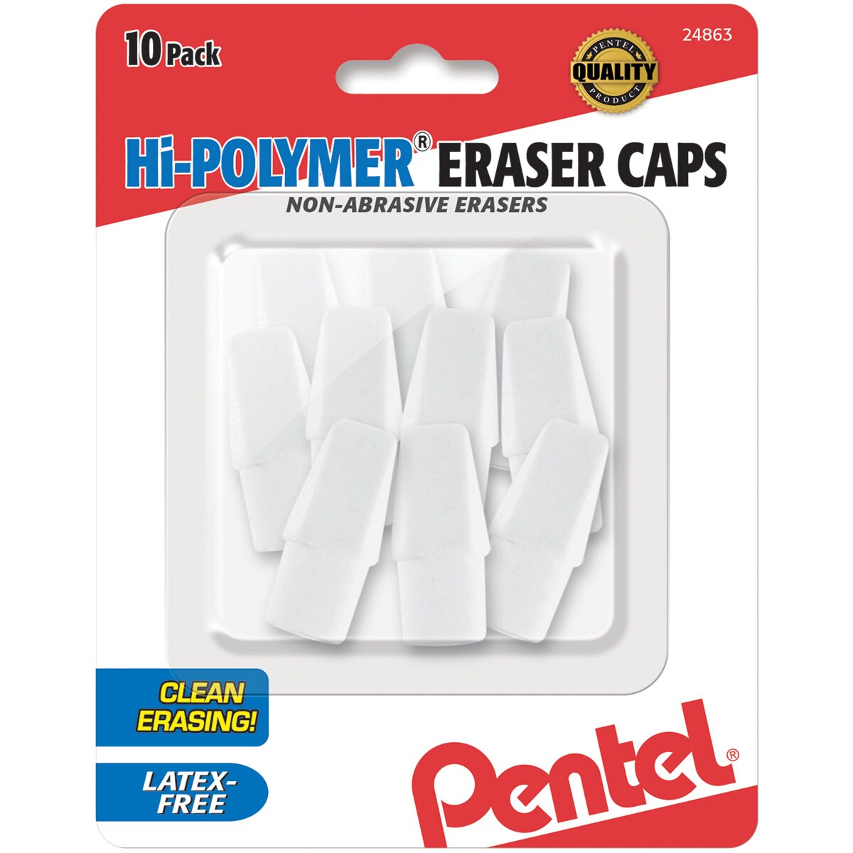 Pentel Hi-Polymer Cap Erasers 10/Pkg-White | Michaels