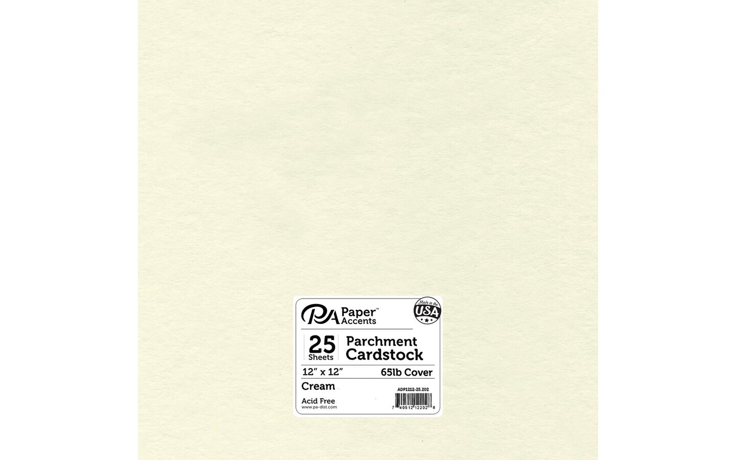 PA Paper Accents Parchment Cardstock 12" x 12" Cream, 65lb colored ...