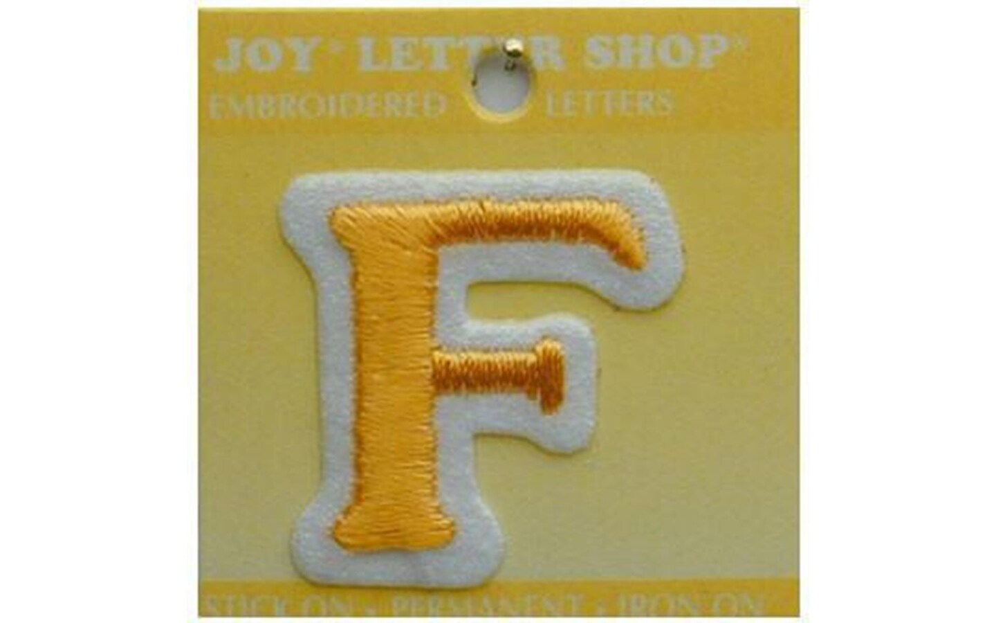 Joy Applique Letter Iron On Cooper 1.5" Gold F | Michaels