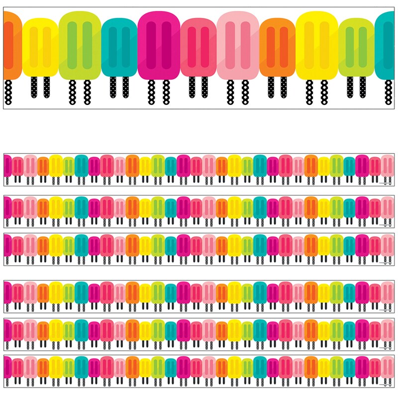 Simply Stylish Tropical Pops Straight Border, 36 Feet Per Pack, 6 Packs ...