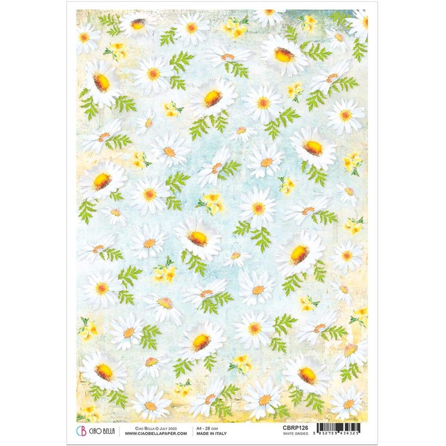 Ciao Bella Rice Paper A4 White Daisies | Michaels