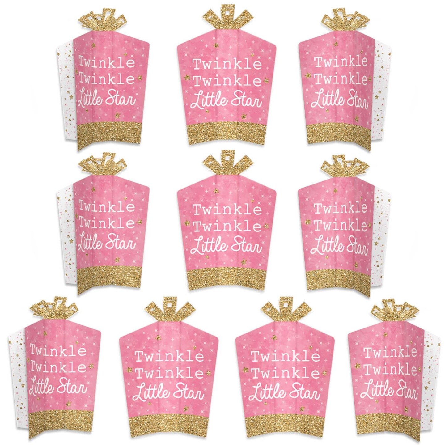 Big Dot of Happiness Pink Twinkle Twinkle Little Star - Table ...