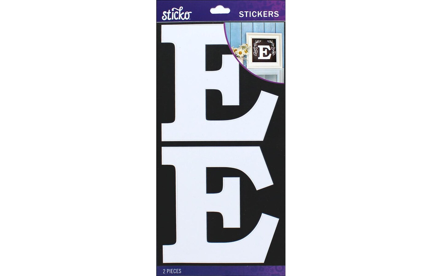 EK Sticko Sticker Basic White Monogram E | Michaels