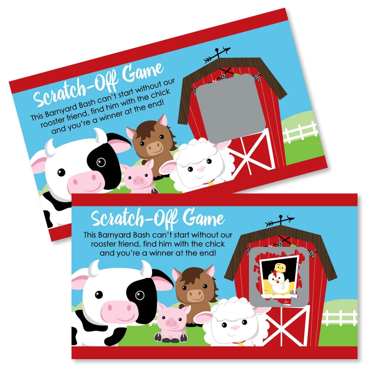 Big Dot of Happiness Farm Animals - Barnyard Baby Shower or Birthday ...