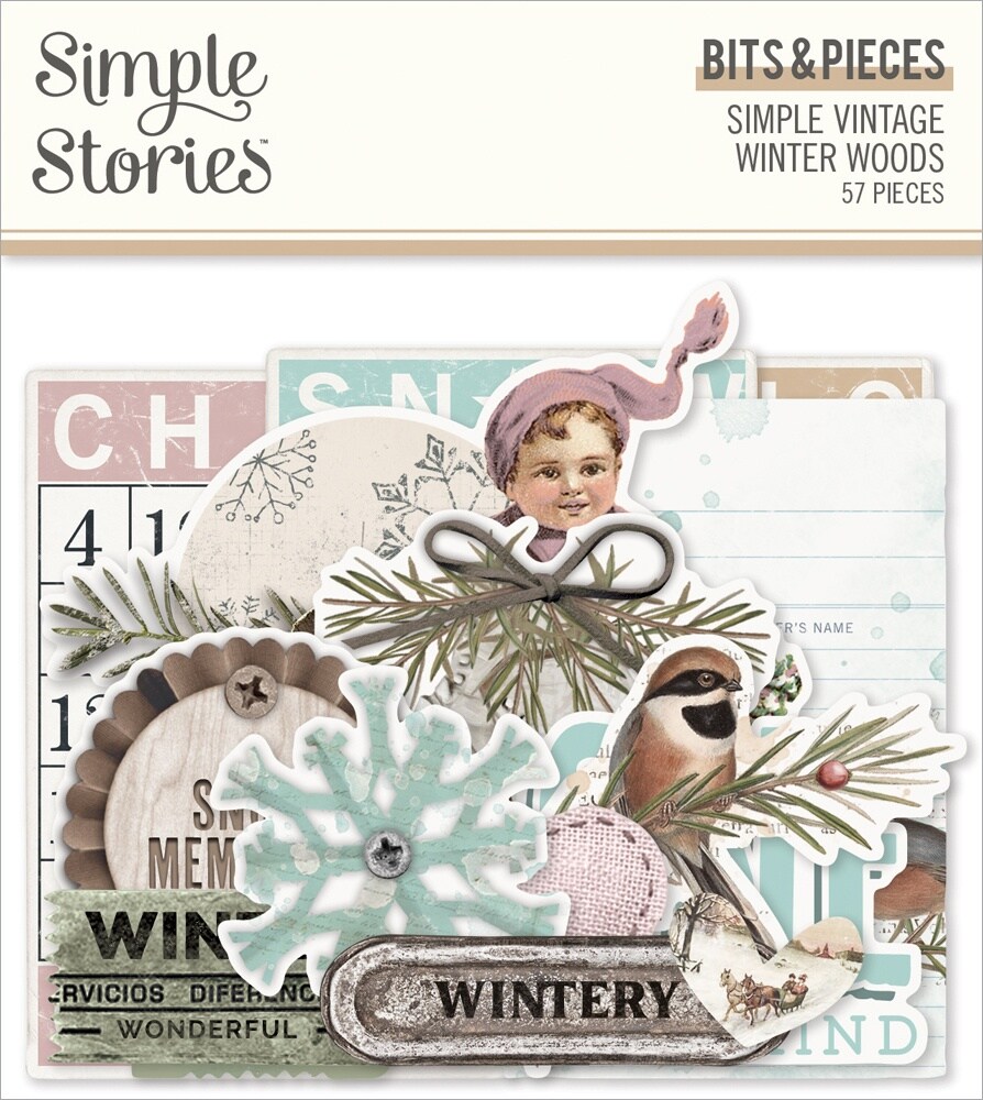 Simple Vintage Winter Woods Bits & Pieces Die-Cuts 57/Pkg, Count: 1 ...