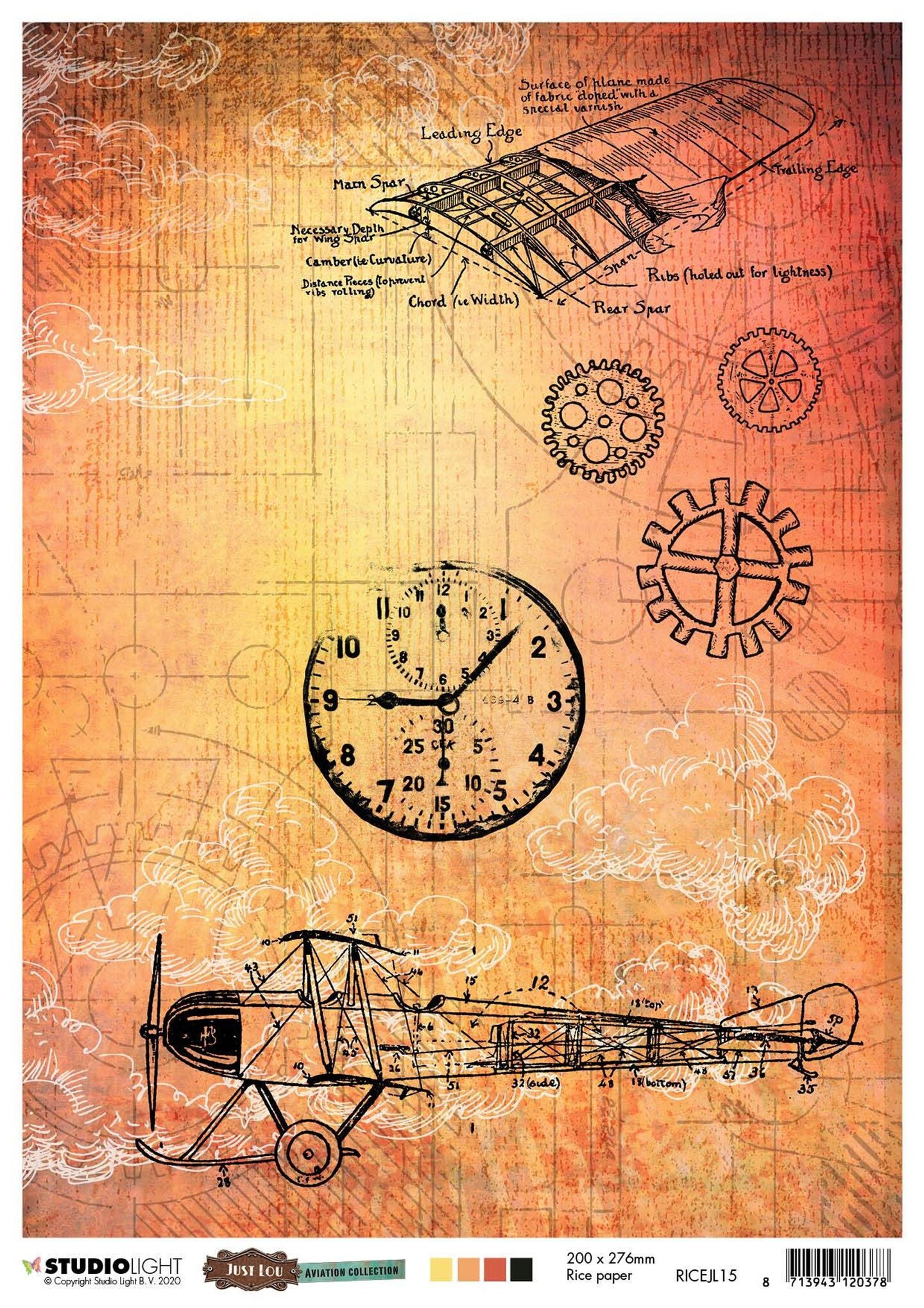 Studio Light JL Rice Paper Aviation Collection 210x297mm nr.15 | Michaels