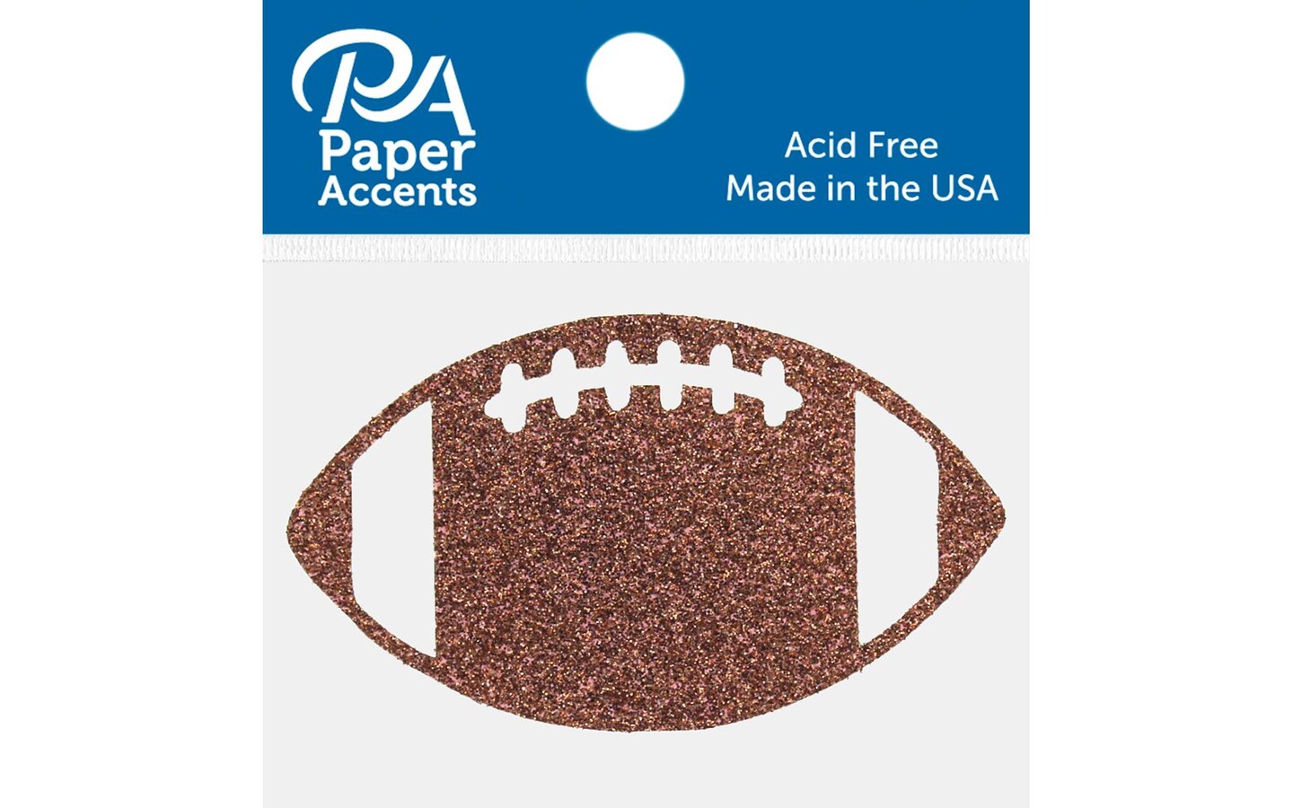 Glitter Shape 6pc Football Bronze, Model: PA-321610 | Michaels