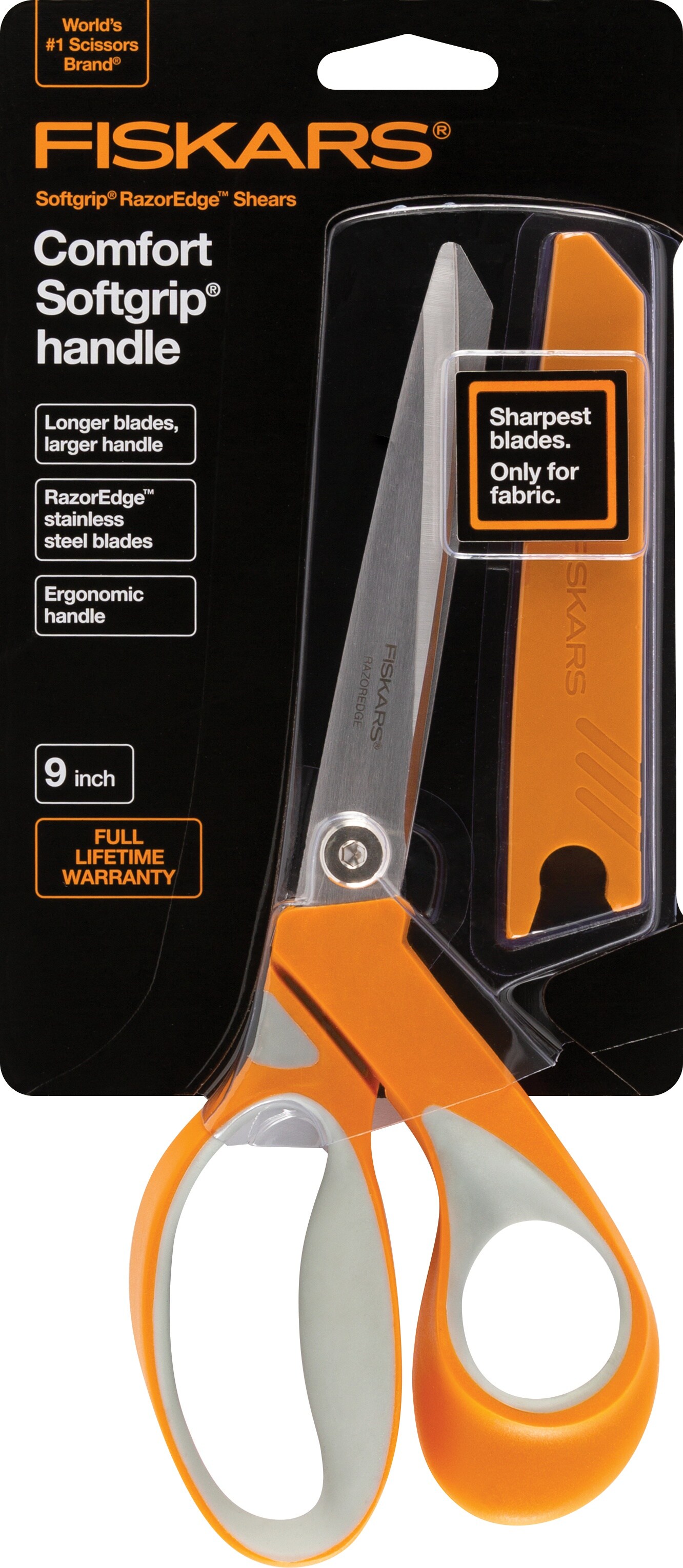 Fiskars RazorEdge Softgrip Fabric Scissors 9"- | Michaels