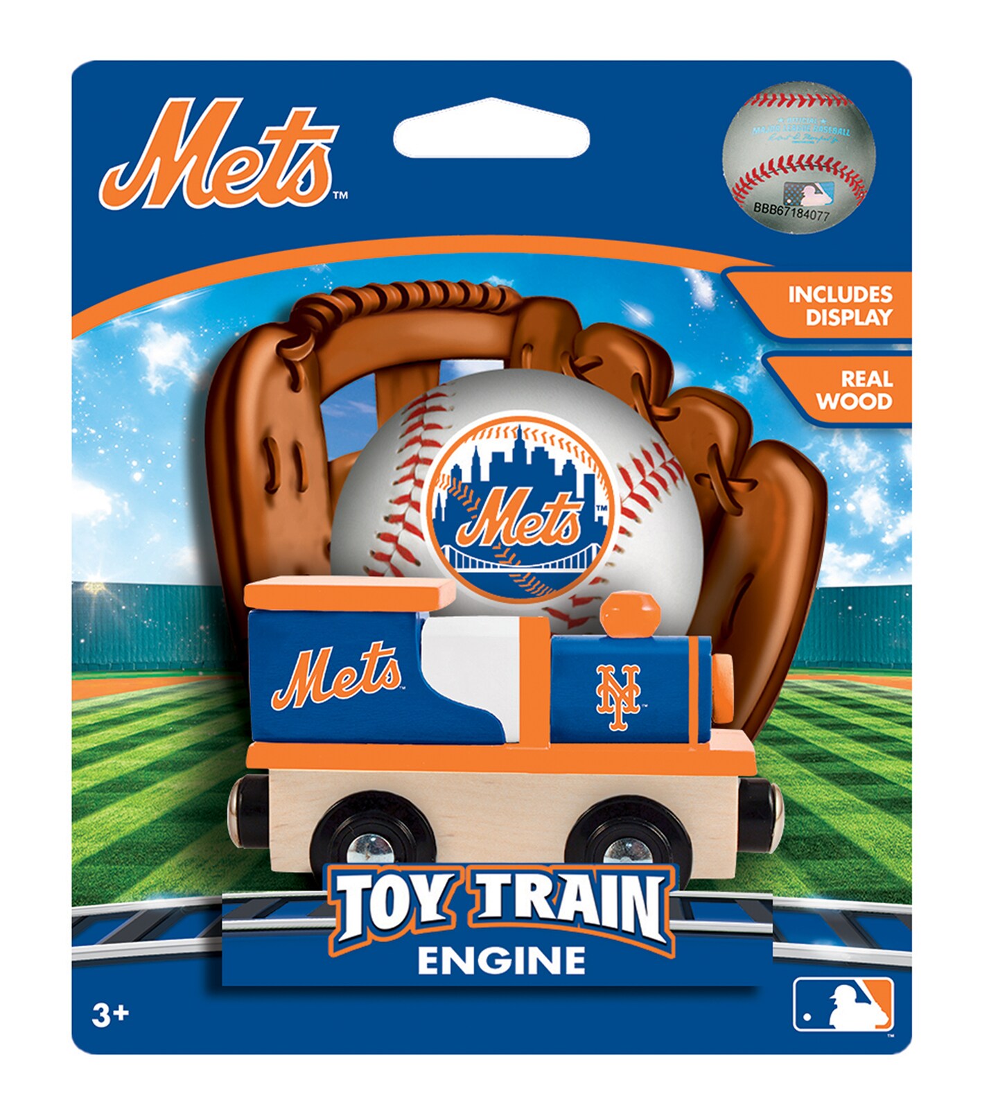 MasterPieces Wood Train Engine - MLB New York Mets - Officially ...