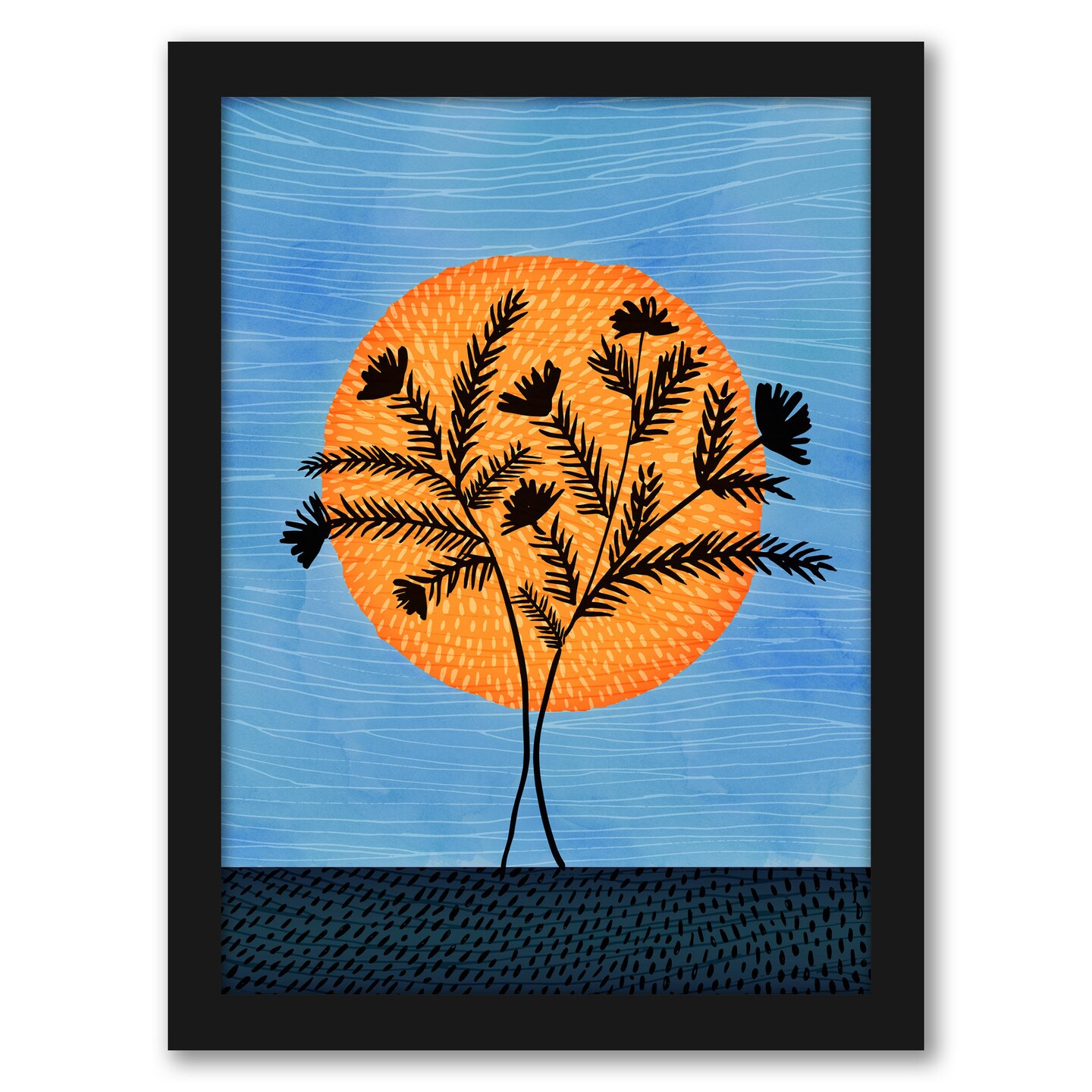 Sunset Silhouette by Modern Tropical Frame - Americanflat | Michaels