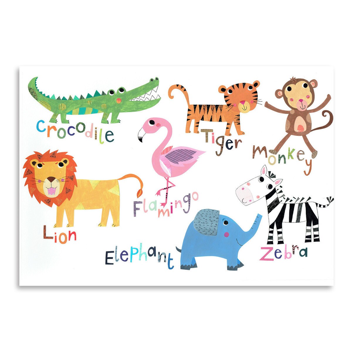 Buy in Bulk - Jungle Animals With Names by Liz And Kate Pope Poster Art ...