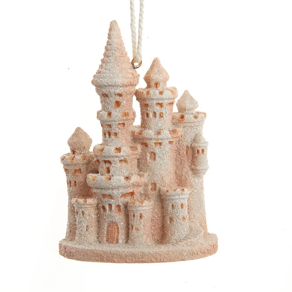 KSA Pack of 12 Pink and White Sand Castle Christmas Ornaments 19 ...