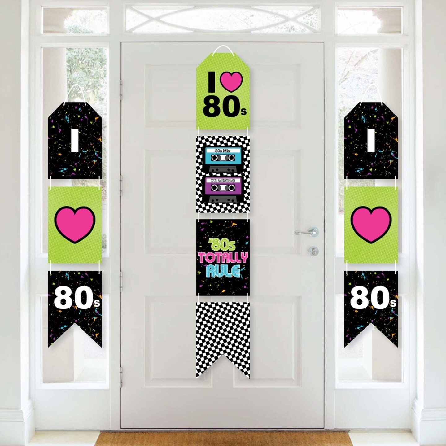 Big Dot of Happiness 80's Retro - Hanging Vertical Paper Door Banners ...