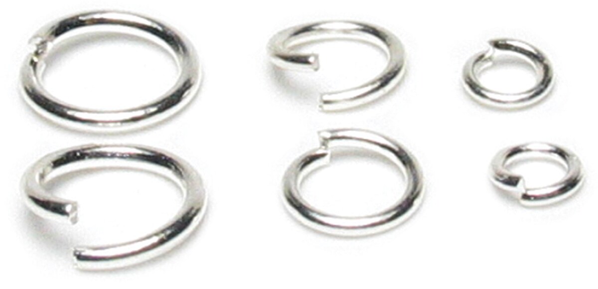Cousin Jewelry Basics Metal Findings 120/Pkg-Silver Jump Rings 4mm, 6mm ...