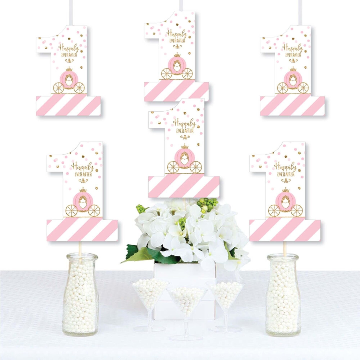 Big Dot of Happiness 1st Birthday Little Princess Crown - One Shaped ...