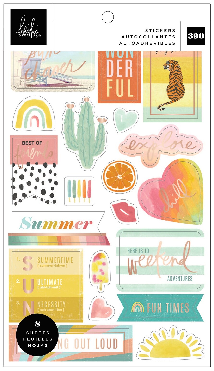 Heidi Swapp Sun Chaser Sticker Book-W/Rose Gold Foil 390/Pkg | Michaels