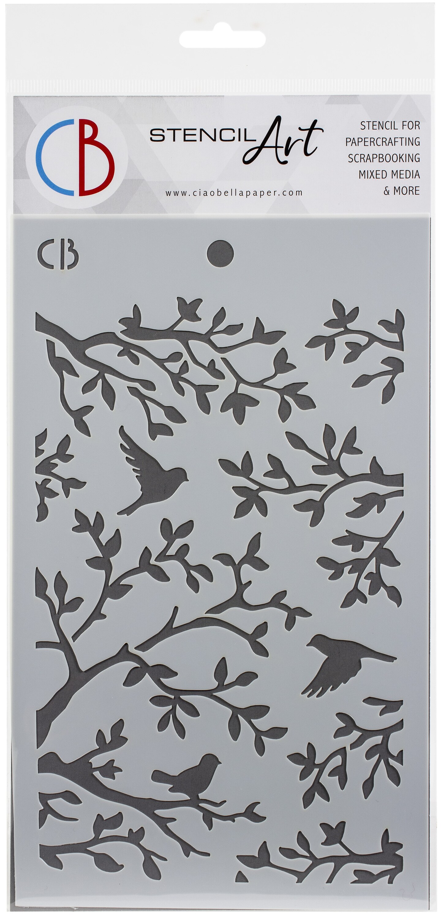 Ciao Bella Stencil Art Texture Stencil 5"X8"-Three Birds | Michaels