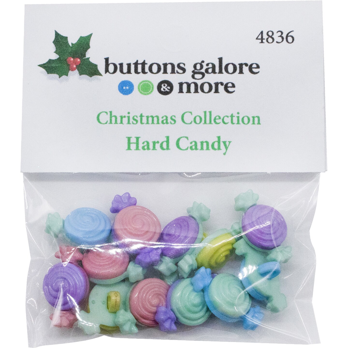 Buttons Galore Christmas Themed Buttons-Hard Candy 12/Pkg | Michaels