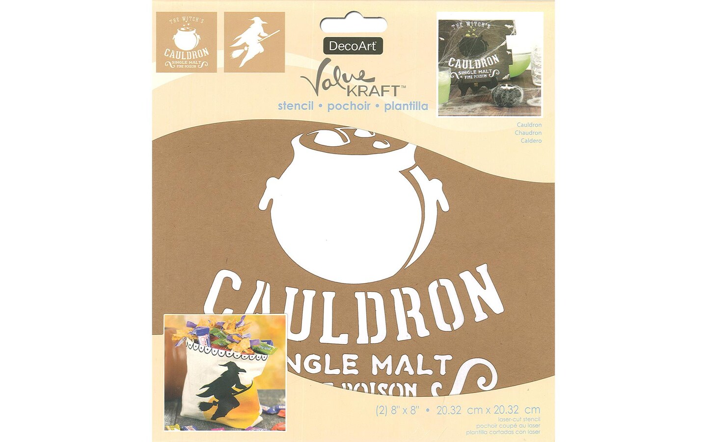 Decoart Value Kraft Stencil 8x8 Halloween Cauldron | Michaels