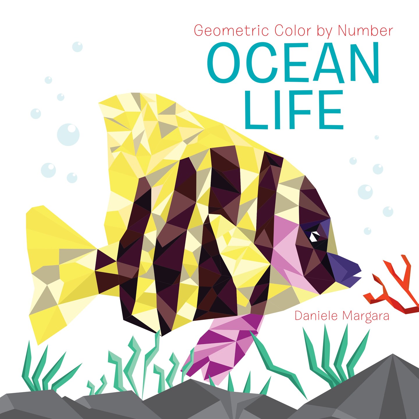 Ocean Life Geometric Color By Number Book-Softcover | Michaels